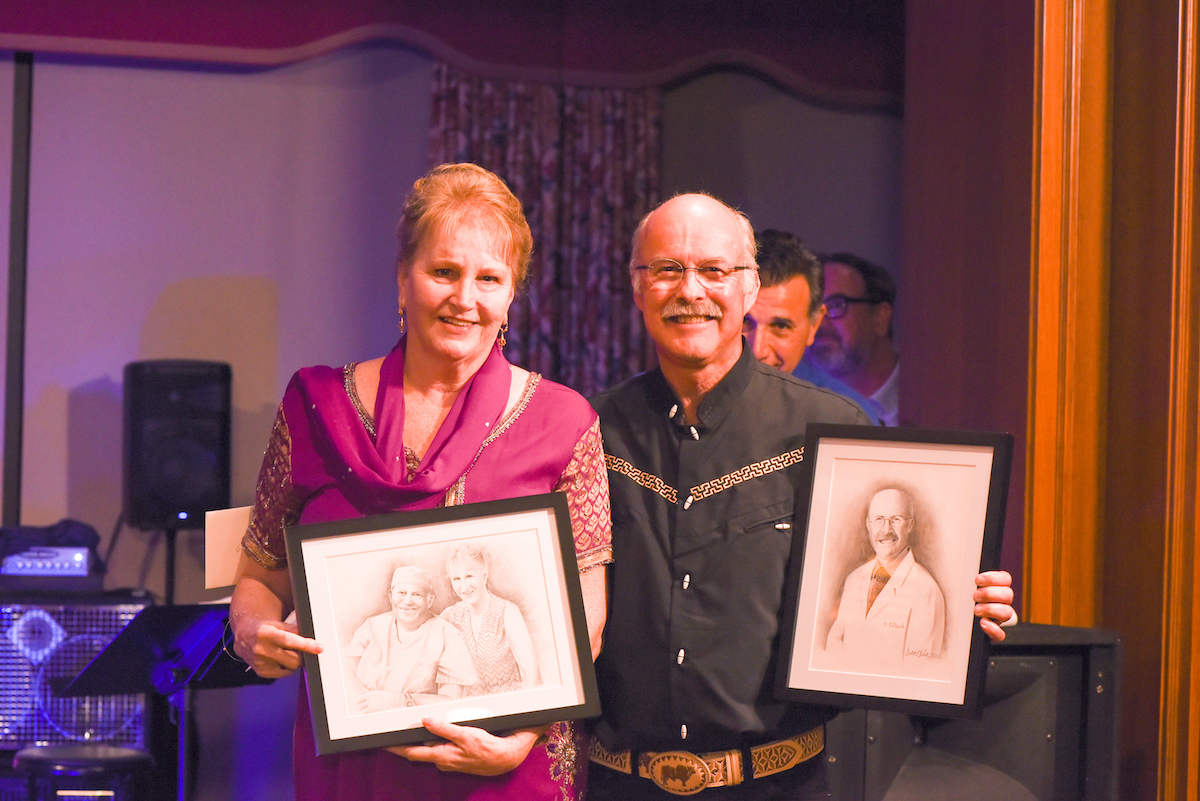 Patient Juan Diaz's sketches presented to Director Emerits Jeri Ward ...