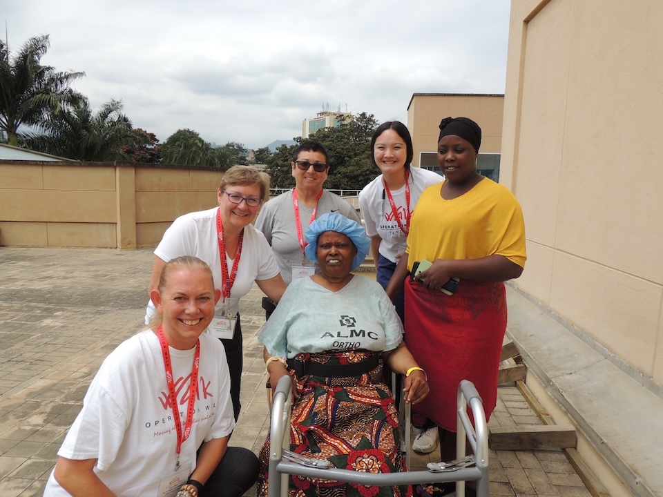 #48 Ndomke with Cami, Theresa, Stacy, Kaitlyn, and her daughter - Operation Walk